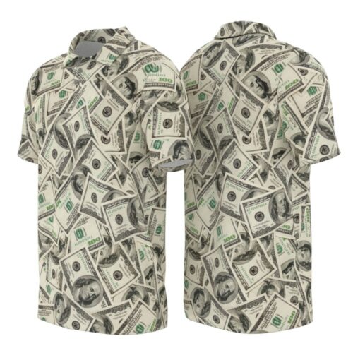 Money Dollar Pattern Polo Shirt - 84Hoods© Personalized Bags , Shoes & More