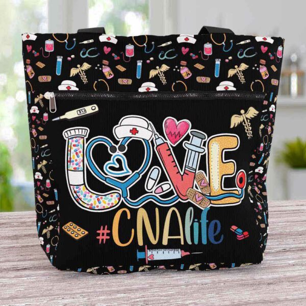 Nurse Colorful Typography Tote Bag - 84Hoods© Personalized Shoes ...